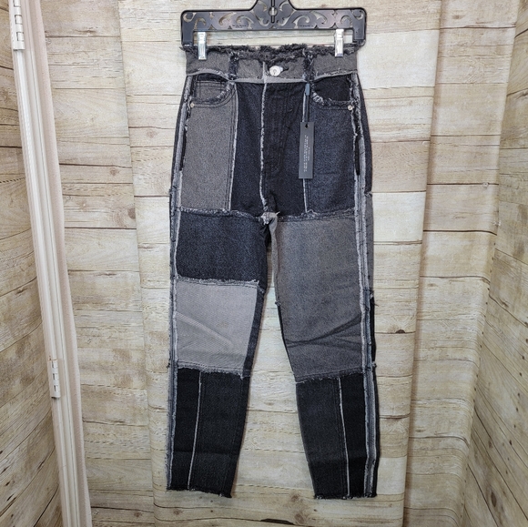 Manière De Voir | Jeans | Maniere De Voir Distressed Patchwork Straight ...